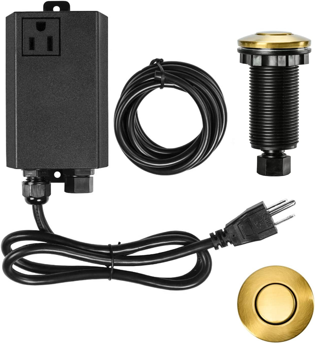 Garbage Disposal Air Switch Kit Single Outlet Sink Top Waste Disposal ...