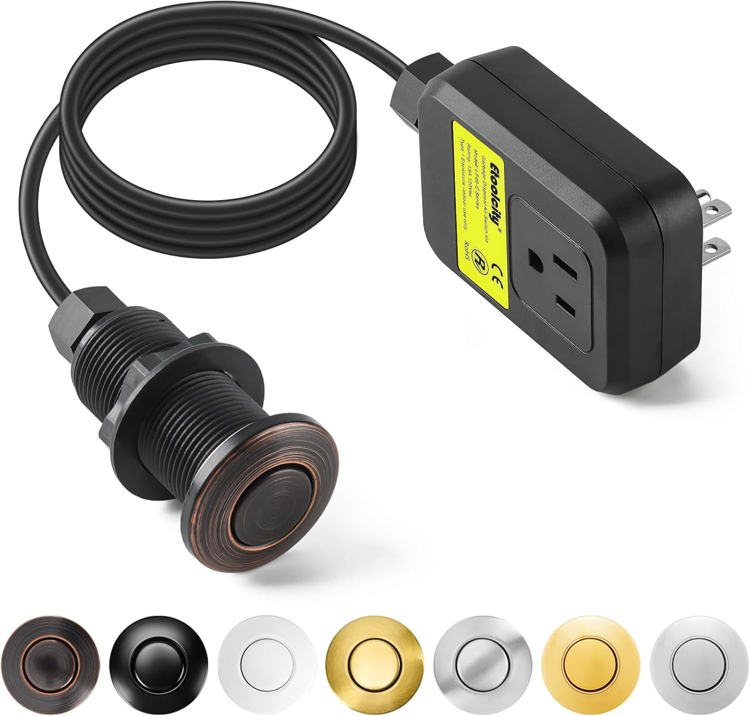 Garbage Disposal Air Switch Kit for Sink Top Waste Disposal, Long ...