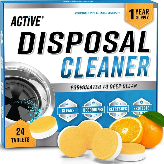 Garbage Disposal Cleaner Deodorizer Tablets - 24 Pack, New Powerful XL ...