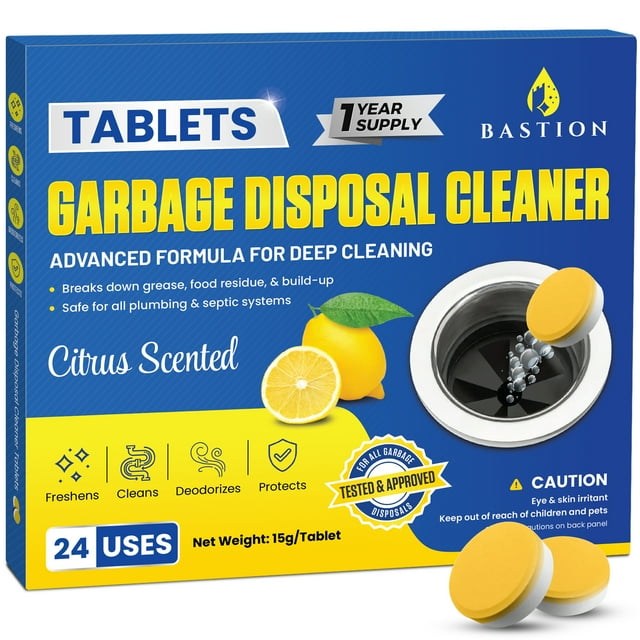 Garbage Disposal Cleaner Deodorizer Tablets - 24 Pack - Walmart.com