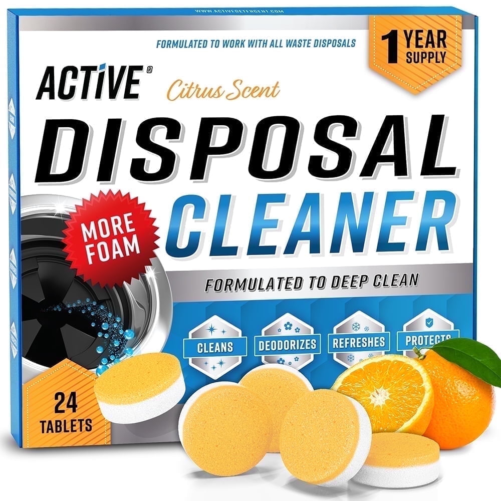 Active Garbage Disposal Cleaner and Deodorizer, Fresh Citrus Scent, 24 ...