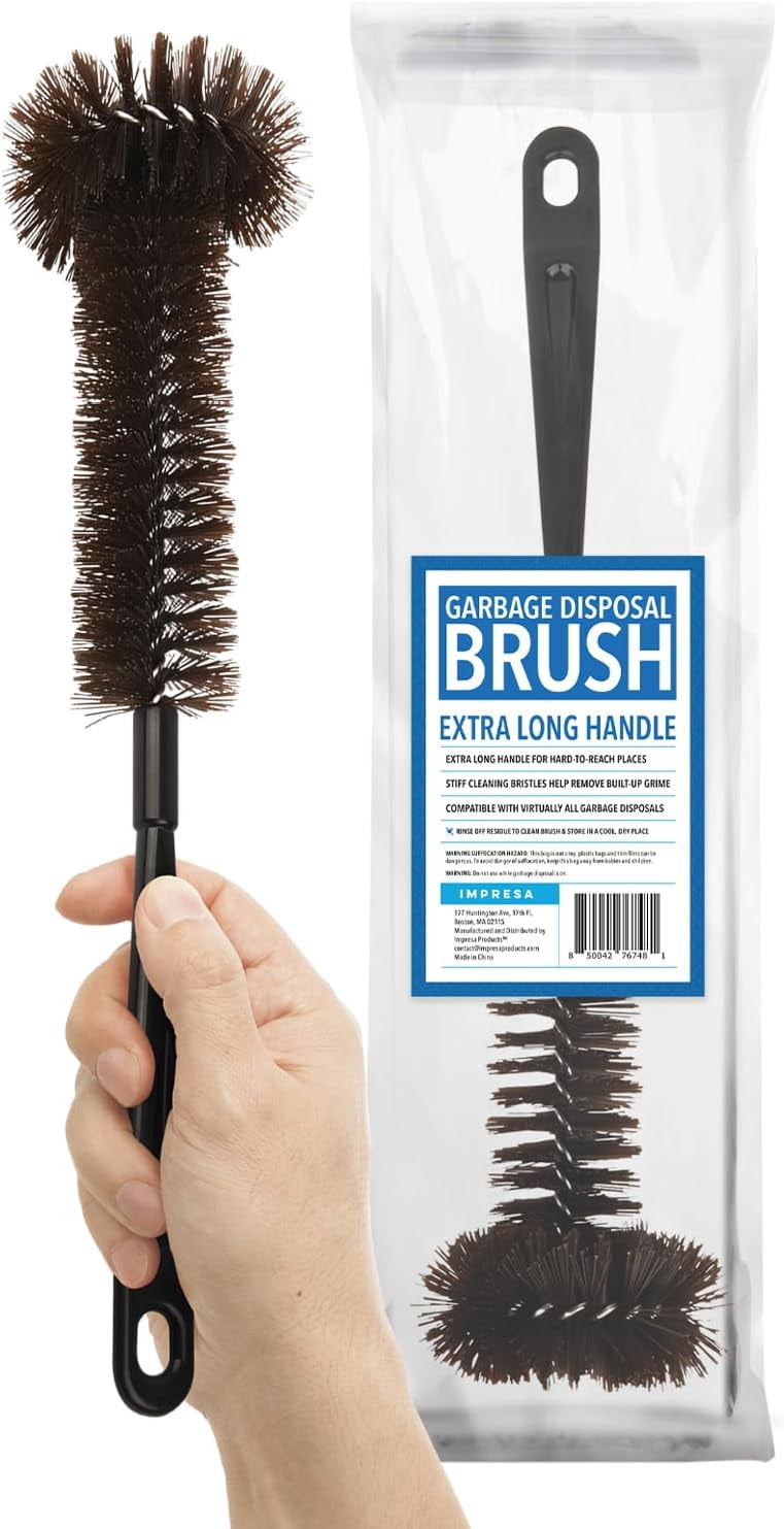 Garbage Disposal Cleaning Brush with Extra Long Handle - Eliminates ...