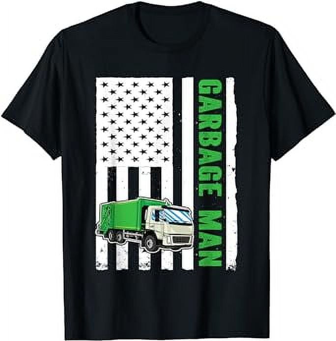 Garbage Man US Flag Garbage Truck T-Shirt - Walmart.com