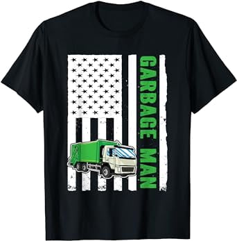 Garbage Man US Flag Garbage Truck T-Shirt - Walmart.com