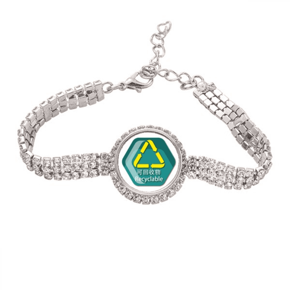 Garbage Recyclable Care Environment Tennis Chain Anklet Bracelet ...