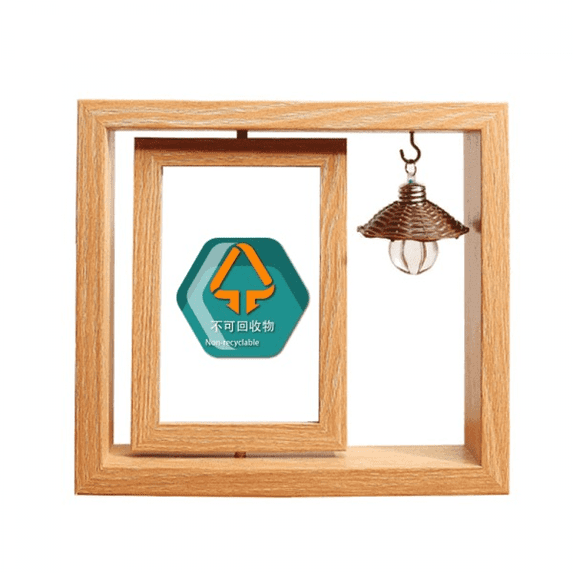 Garbage Recyclable Care Environment Wooden Rotating Picture Photo Frame ...