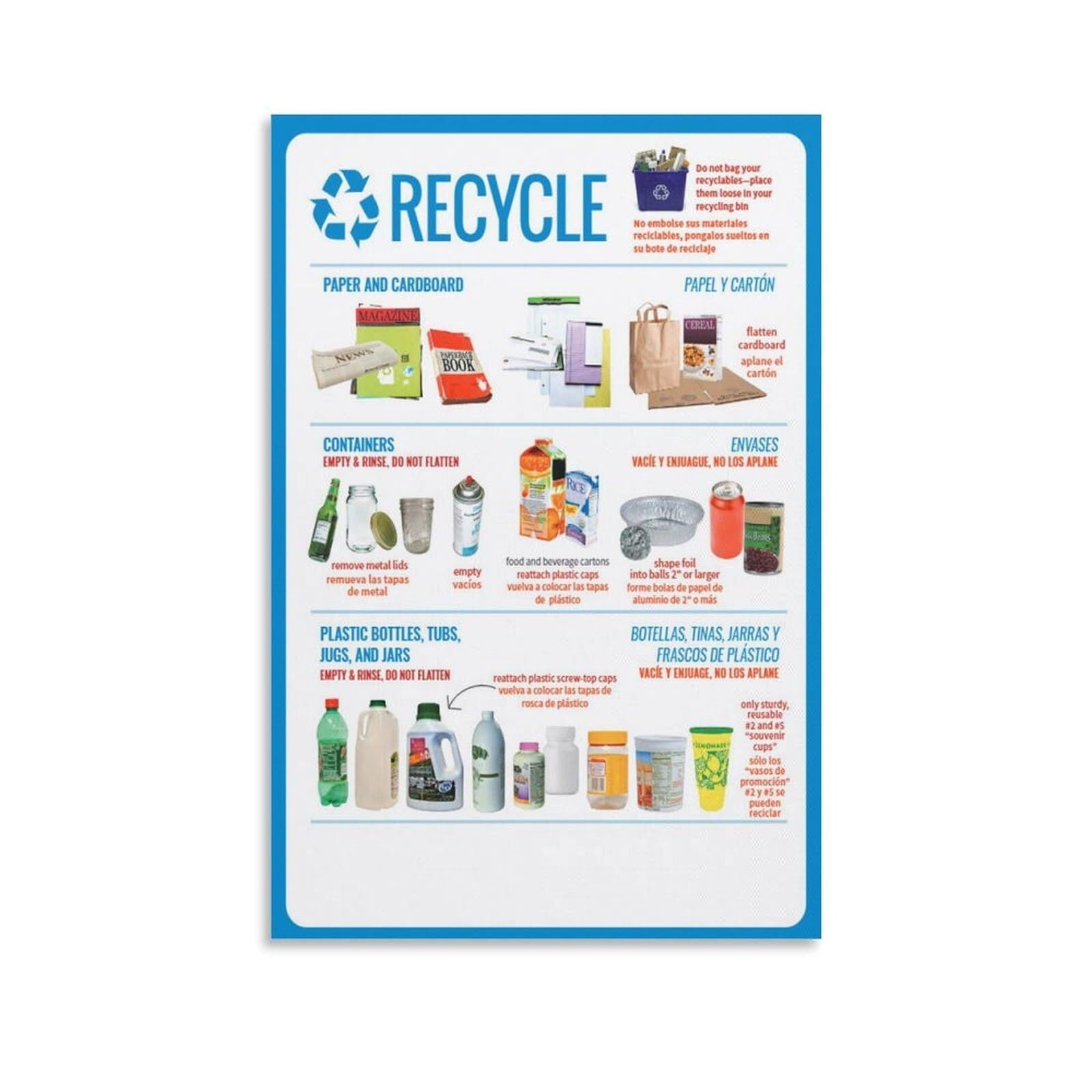 Garbage Recycling Poster Garbage Recycling Poster (3) Poster Decorative ...