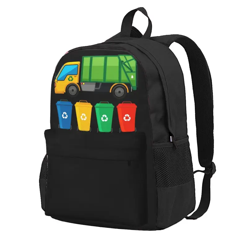 Garbage Truck Backpacks Boys Girls Bookbag Students School Bags Cartoon ...