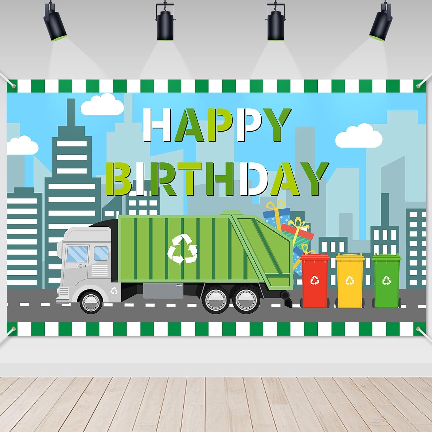 Garbage Truck Birthday Backdrop for Kids Trash Truck Birthday Party ...