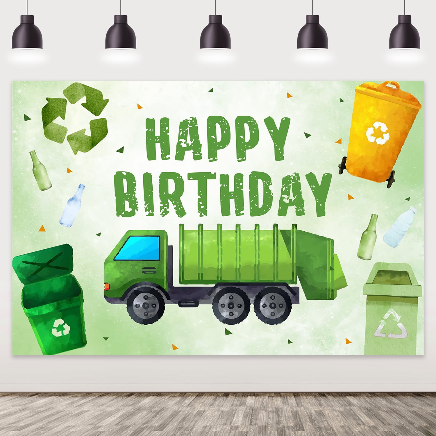 Garbage Truck Birthday Party Supplies,Trash Truck Happy Birthday ...