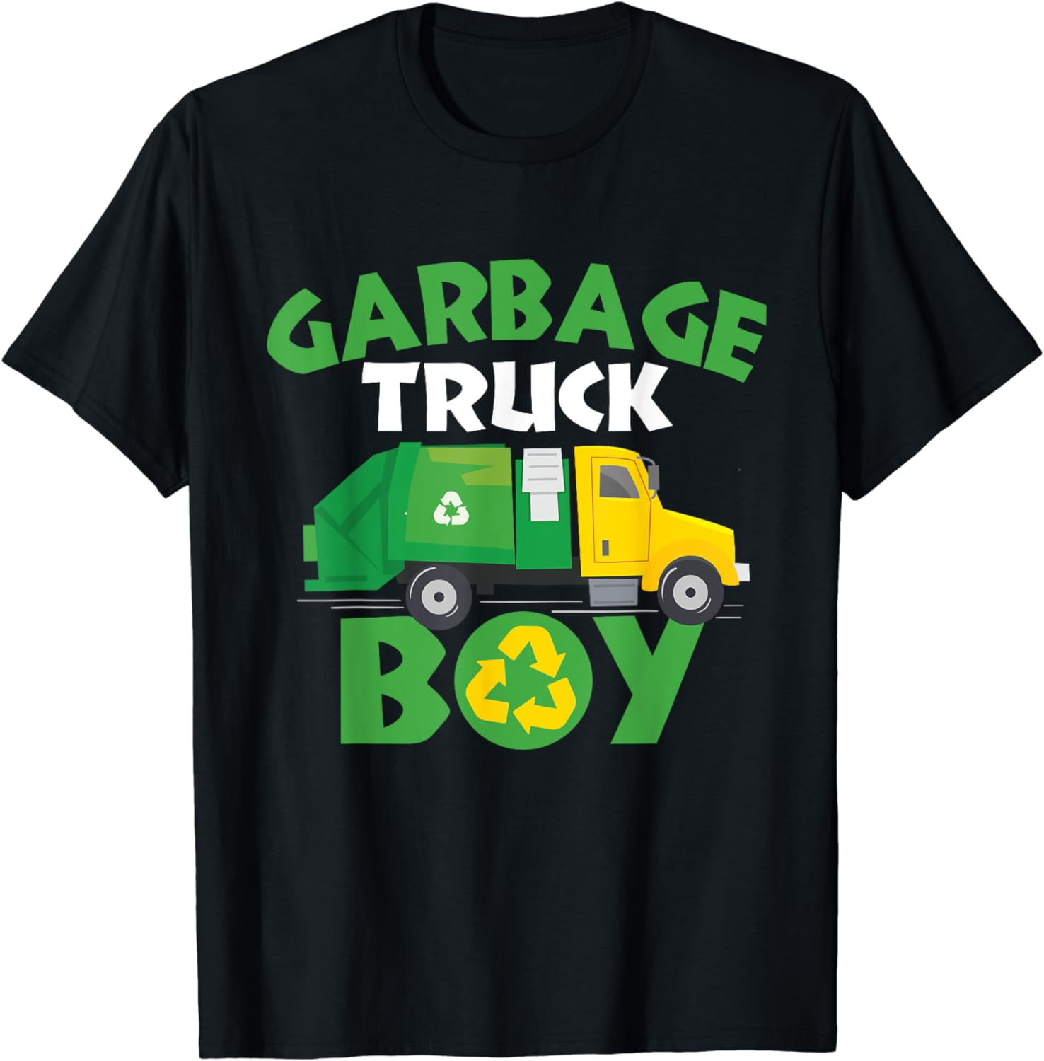 Garbage Truck Boy - Trash Bin Waste Management Recycling T-Shirt ...