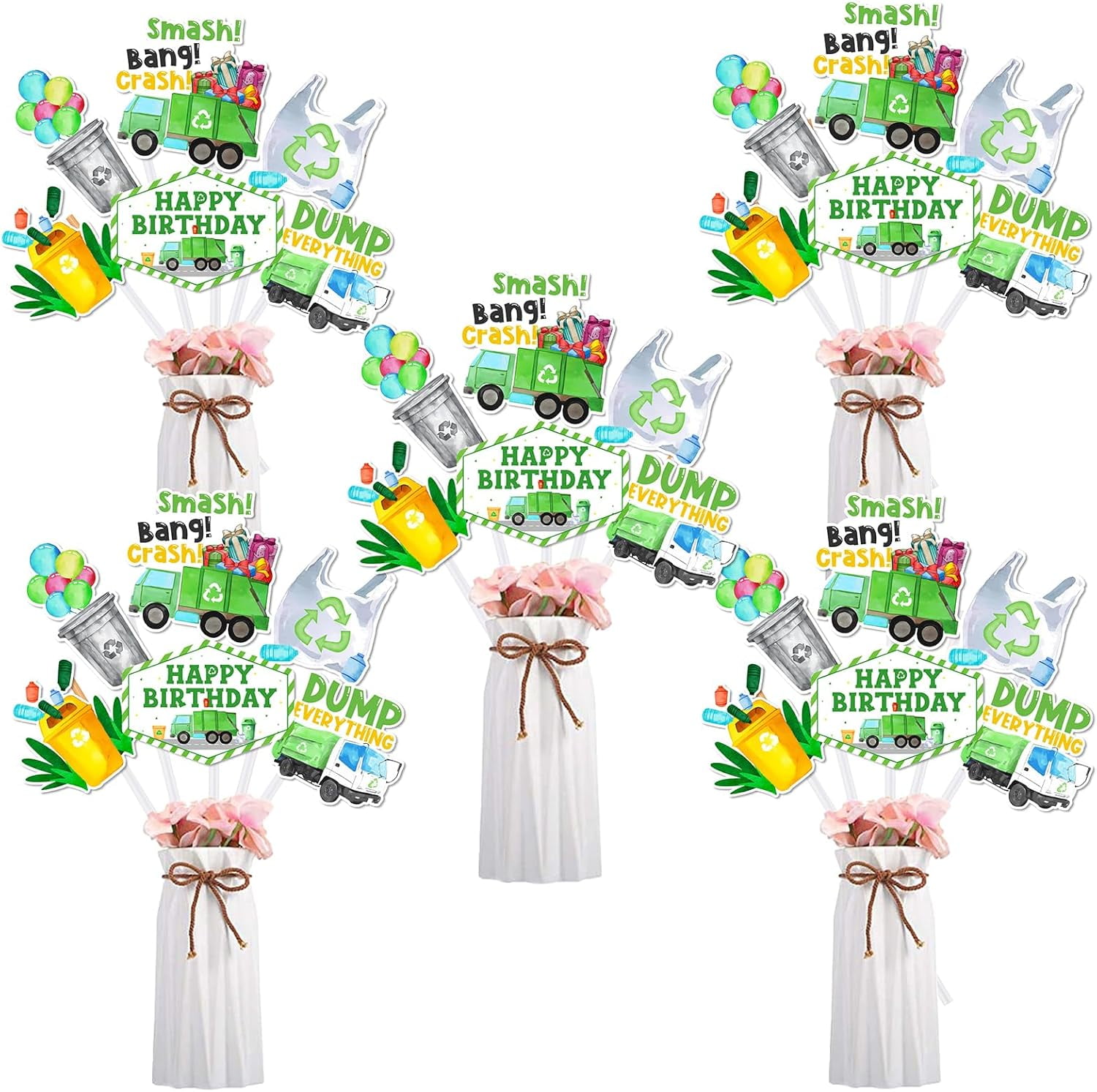 Garbage Truck Centerpiece for Tables Garbage Truck Birthday Decoration ...