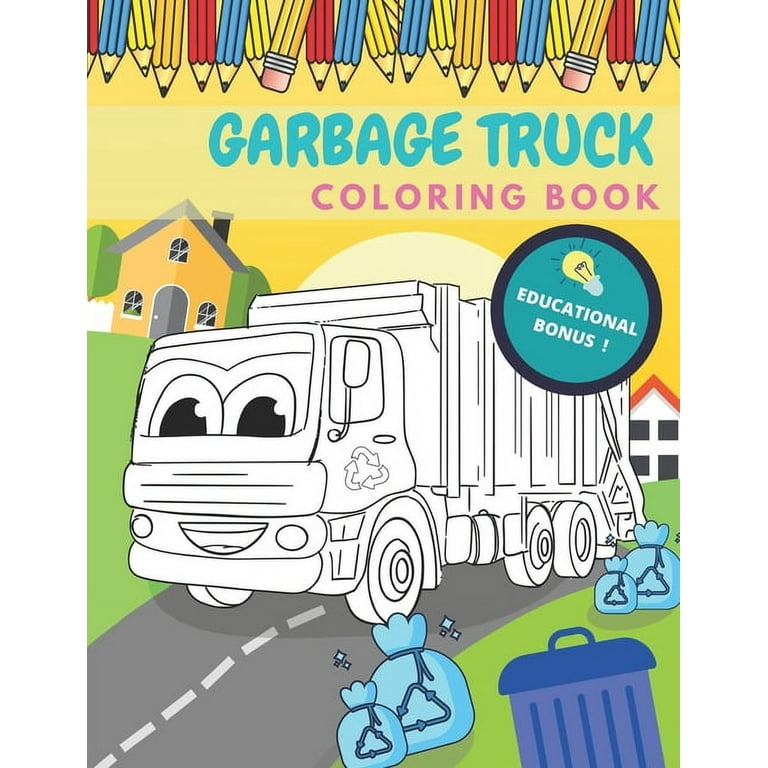 garbage truck coloring sheet