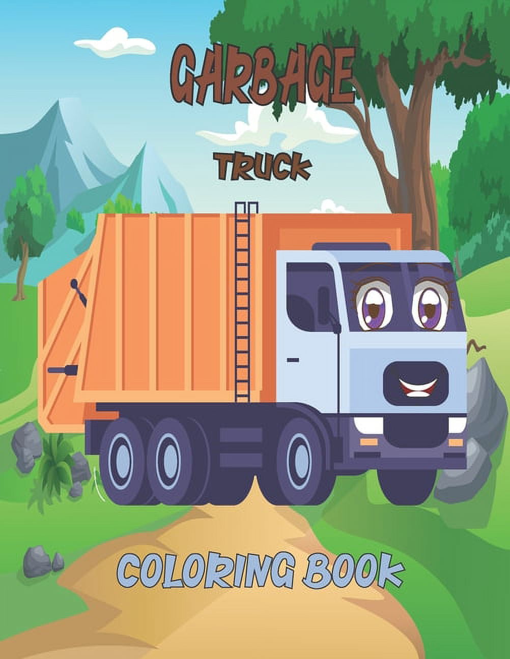 Garbage Truck Coloring Book: coloring book book for kids ages 4-8 8-12 ...