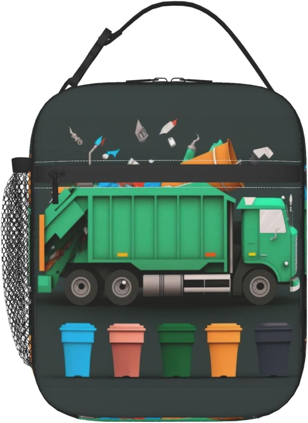 Garbage Truck Garbage Classification Insulated Lunch Bag - Reusable ...