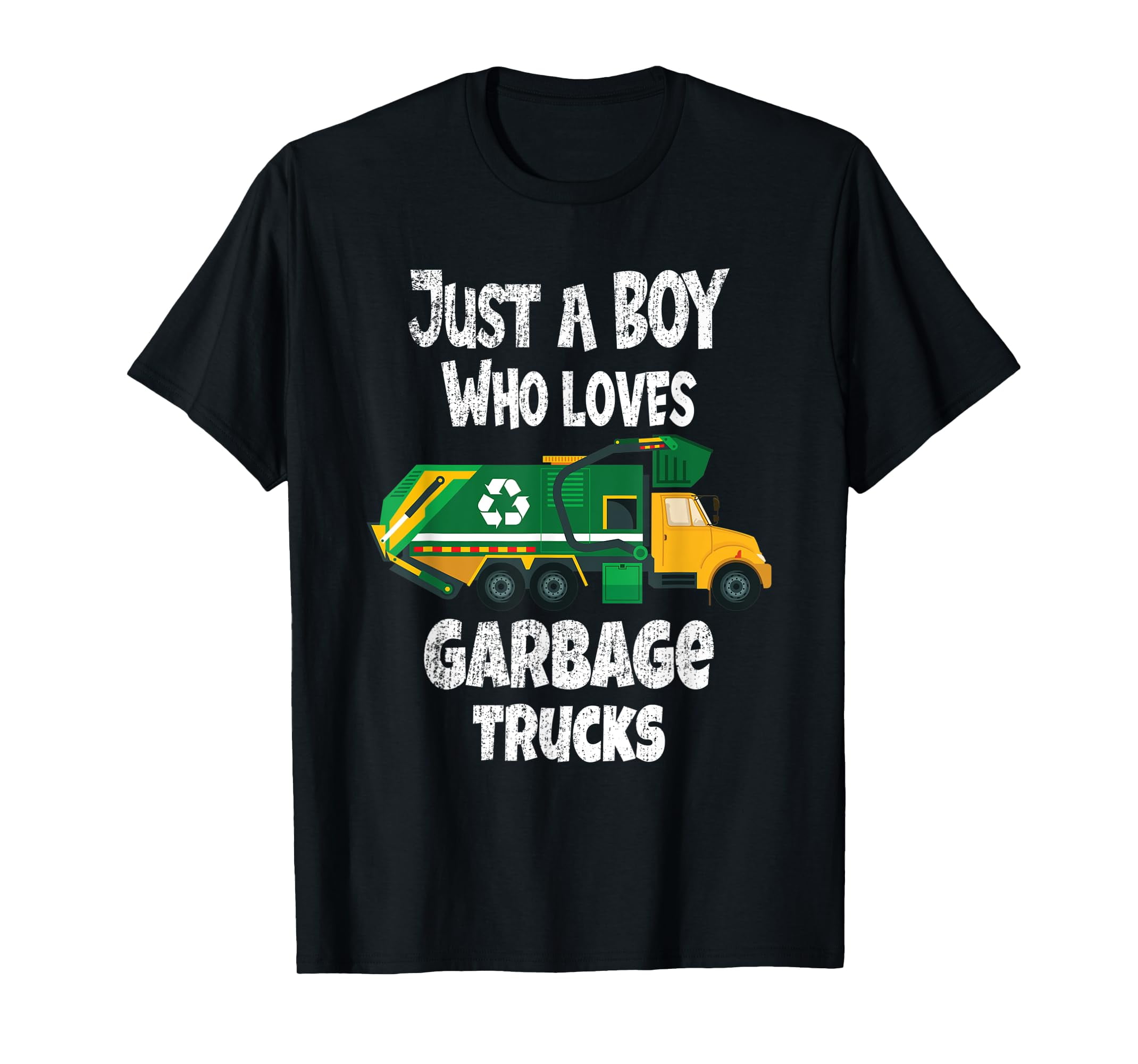 Garbage Truck Just A Boy Who Loves Garbage Trucks Kids Boys T-Shirt ...