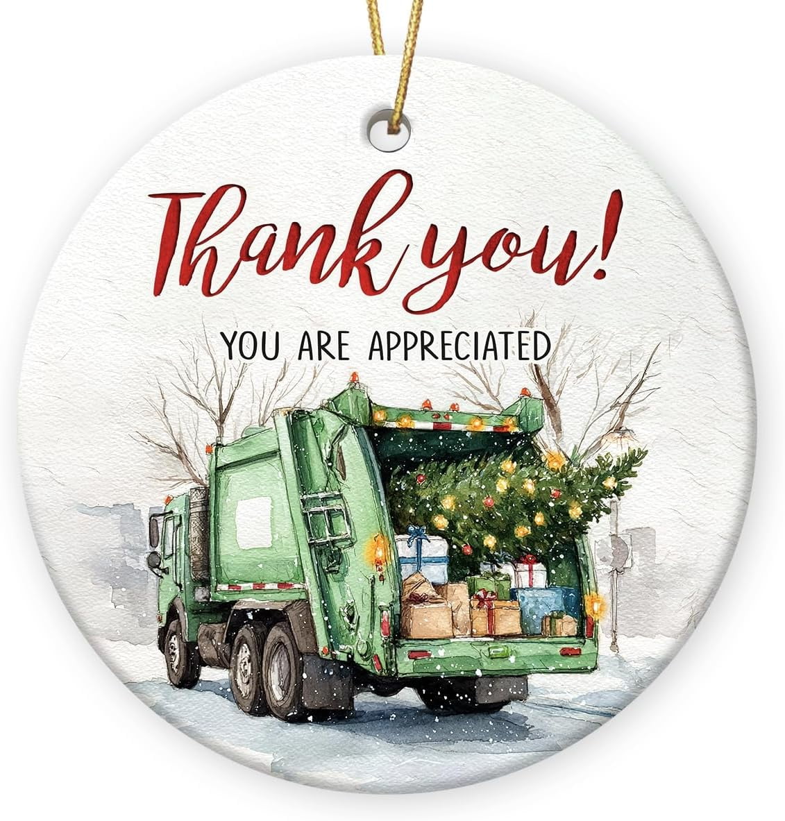 Garbage Truck Ornament 2025 - Trucker for Man, Dad, Uncle, Husband ...