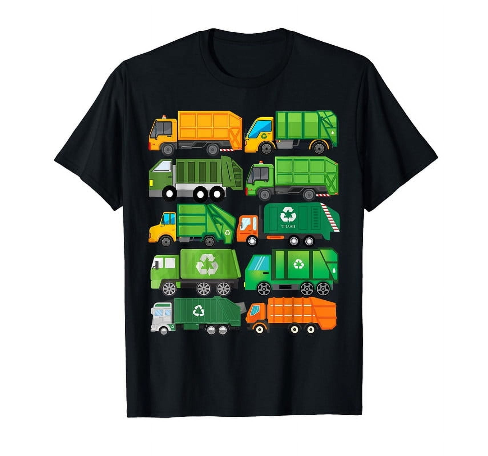 Garbage Truck Recycling Day Trash Waste Separation Birthday T-Shirt ...