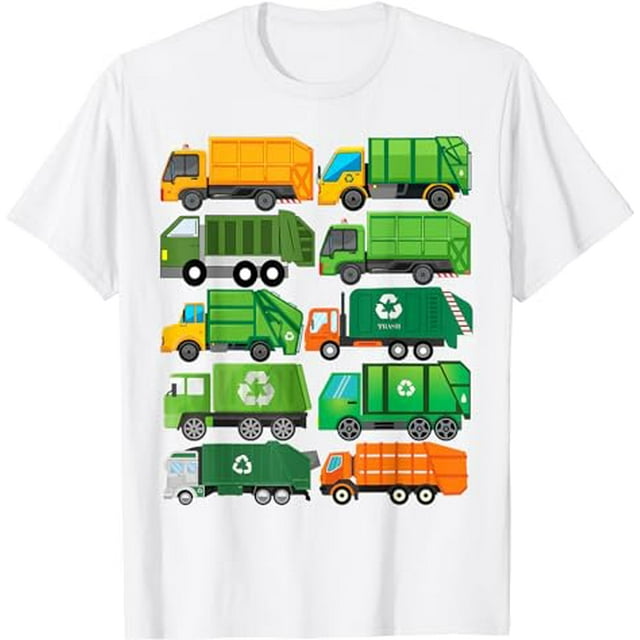 Garbage Truck Recycling Day Trash Waste Separation Birthday T-Shirt ...