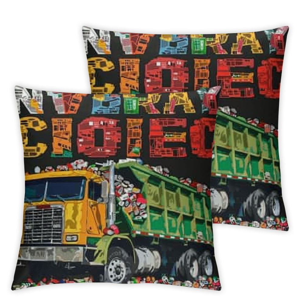 Garbage Truck Recycling Truck Trash Lovers Hearts Kids Adult Throw ...