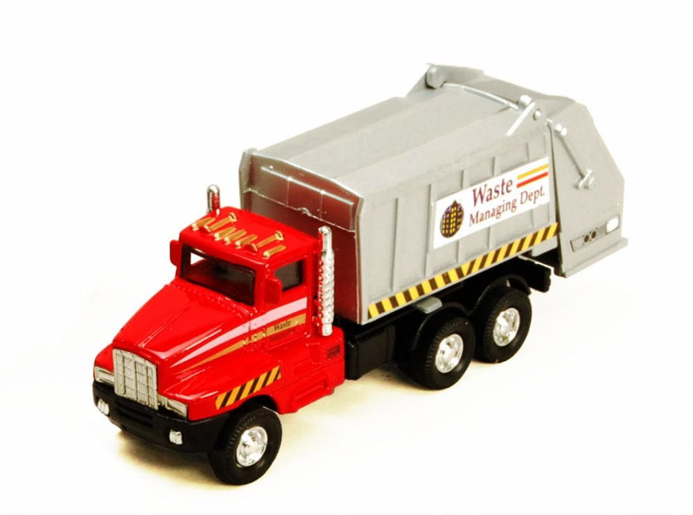 Garbage Truck, Red - Showcasts 9911DG - 6 Inch Scale Diecast Model ...