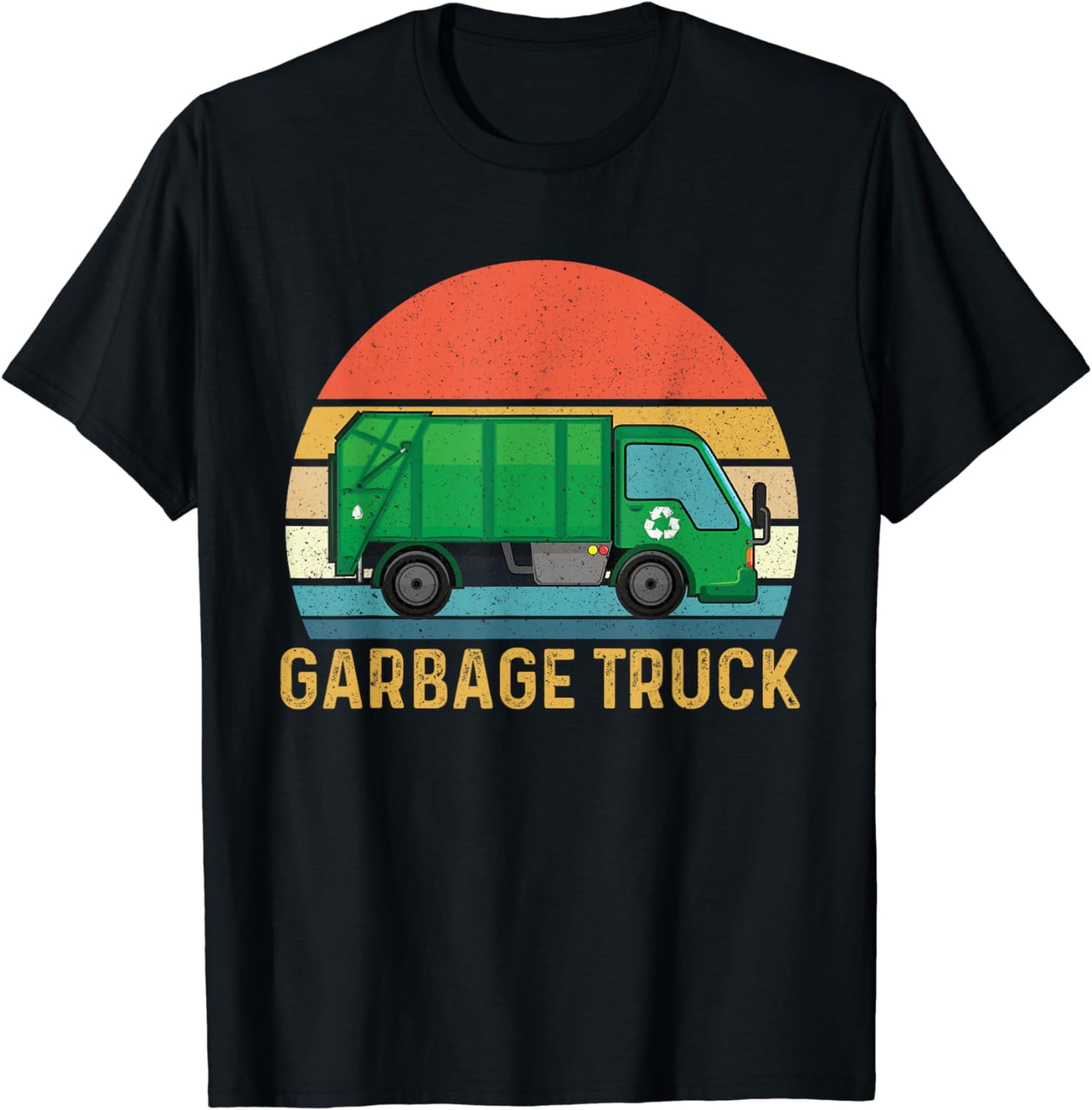 Garbage Truck - Retro Waste Management Trash Recycling Lover T-Shirt ...