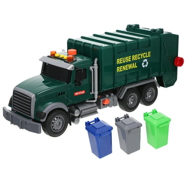 Friction Powered Garbage Truck Toy for Kids | Waste Management Dump ...