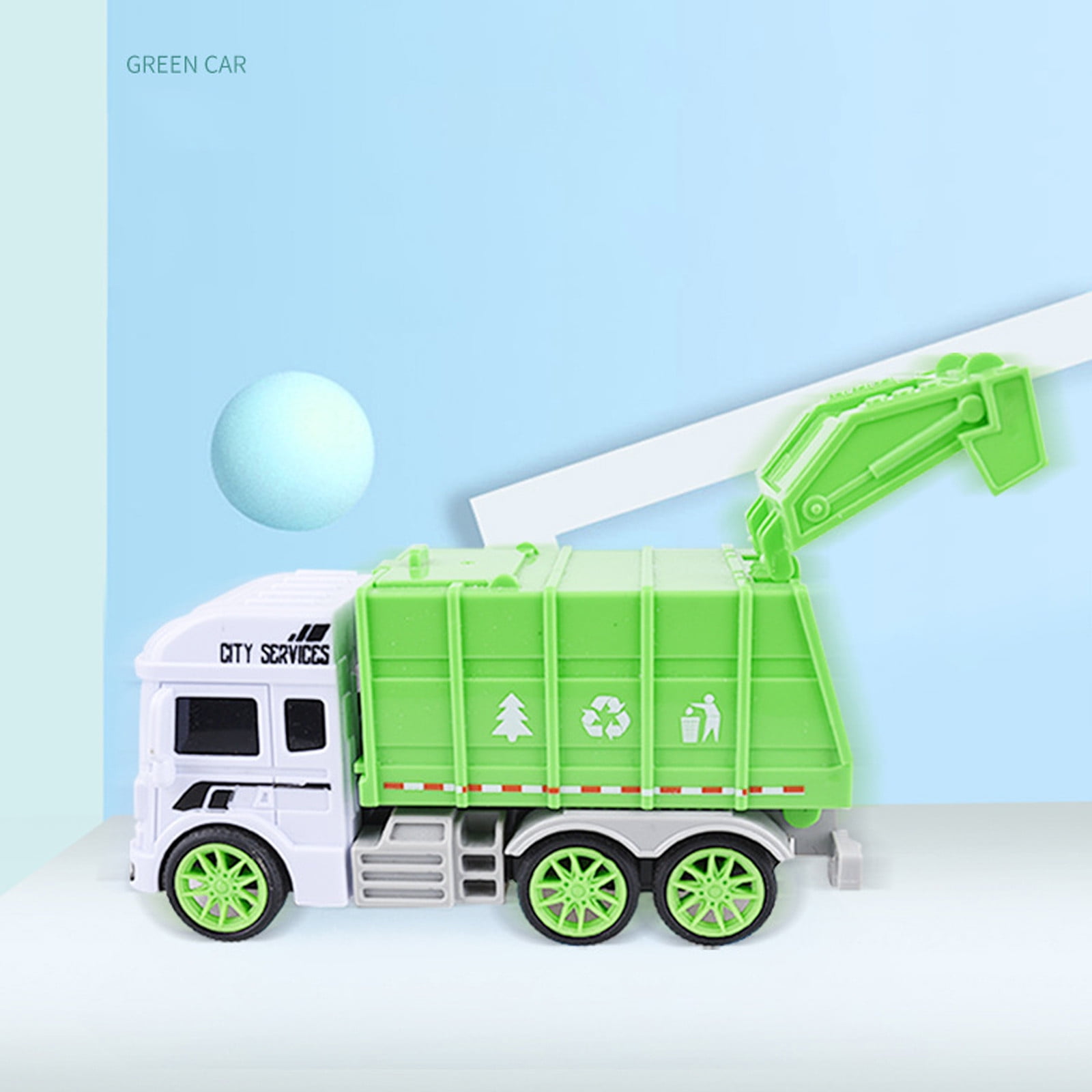 Garbage Truck Toy Set for Toddlers 1-3 Years Old Push and Go Sanitation ...