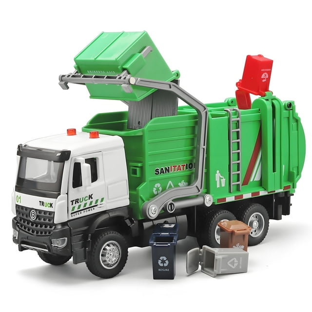 Anmyjuly Garbage Truck Toys for Kids,Metal Diecast Cab,Pull Back ...