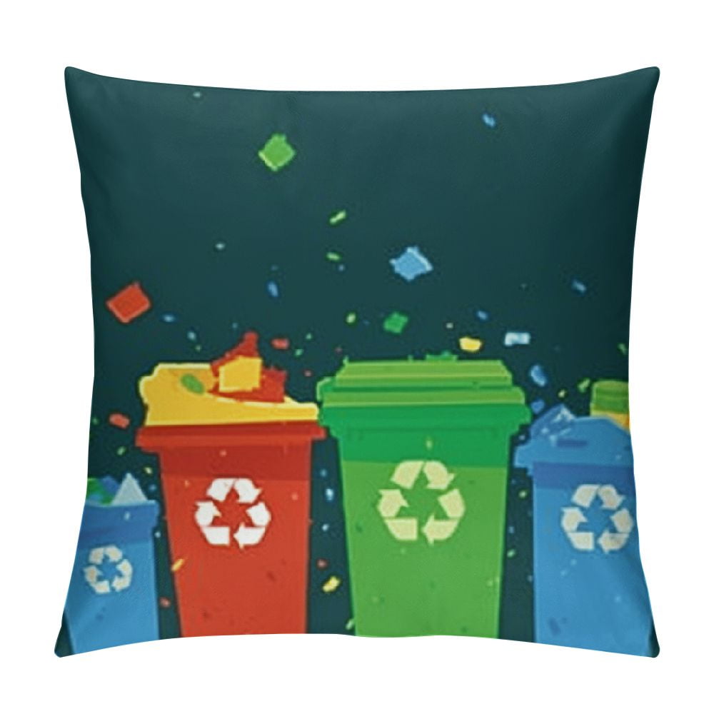 Garbage Truck Trash Trucks Happy Birthday Banner BackdropWaste ...