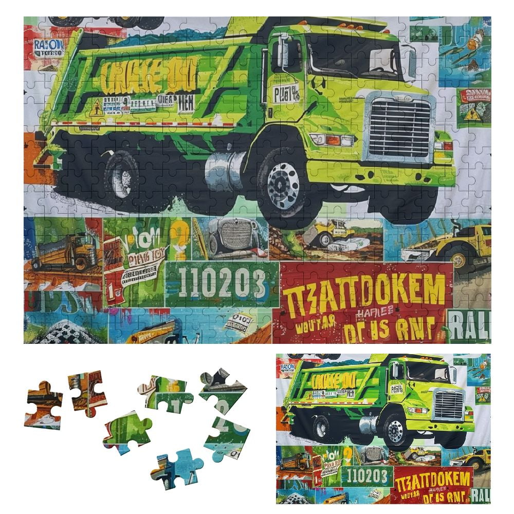Garbage trucks, trucks, tractors: Impossible Wooden Puzzles Leisure ...