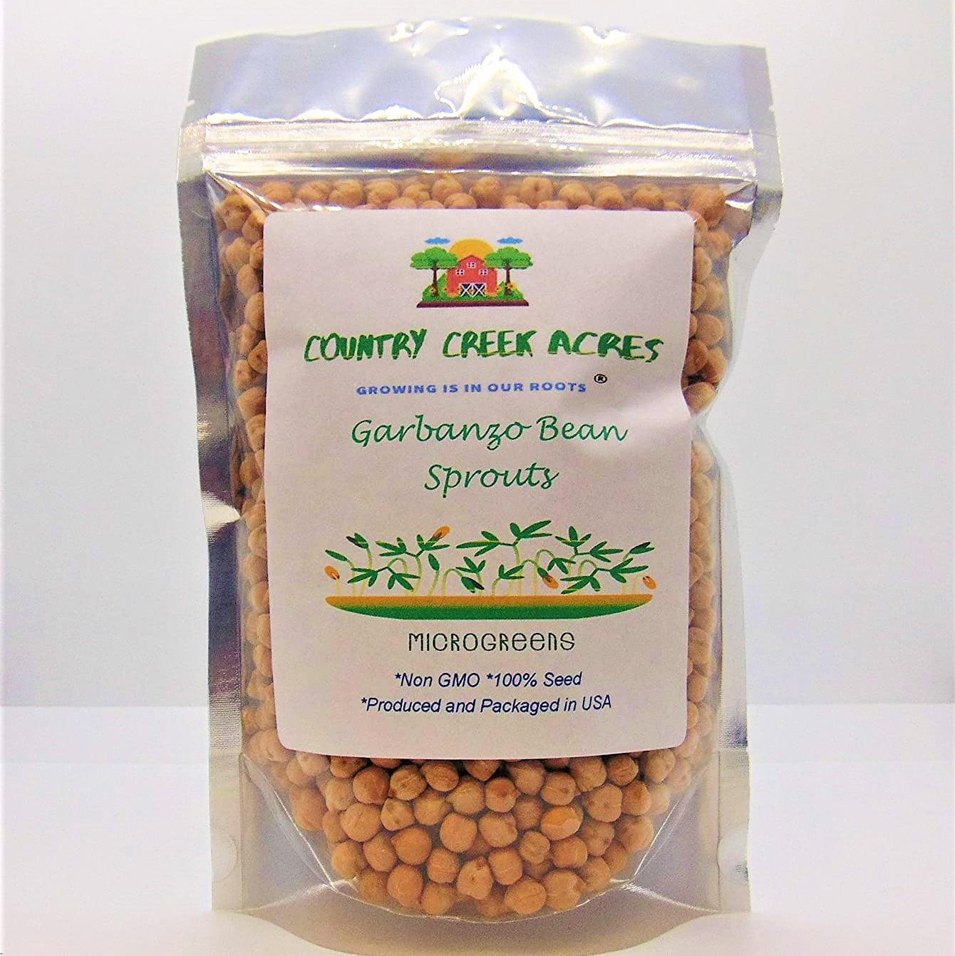 Garbanzo Bean Seed, Microgreen, Sprouting, 12 oz, Non GMO - Country ...