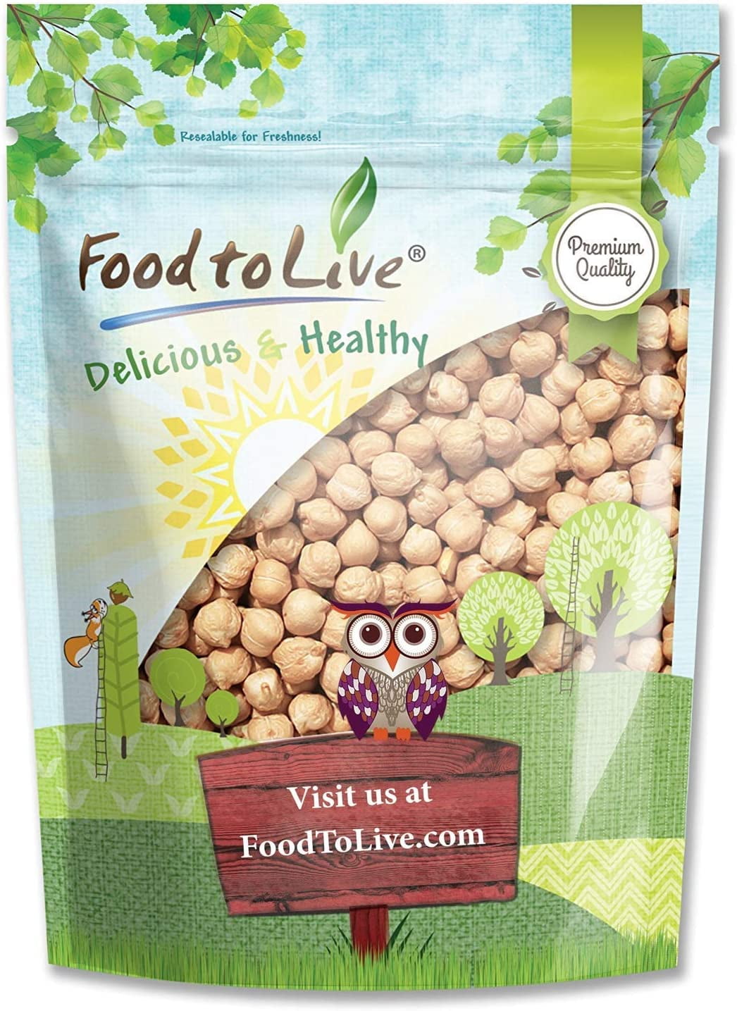 Garbanzo Beans (Chickpeas), 2.5 Pounds — Kosher, Sproutable, Raw — by ...
