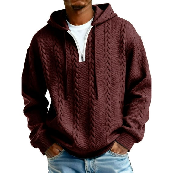 Garbnen Men's Hoodies Baggy Drawstring Long Sleeve Mens Pullover ...