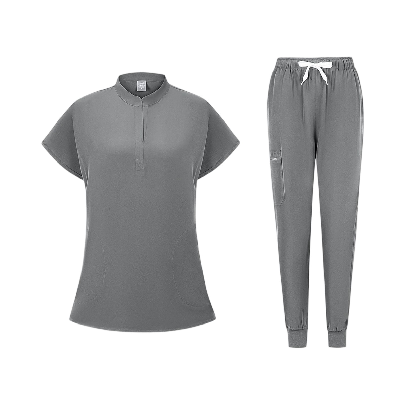 Garbnen Scrubs for Women Set Stretch V-Neck Scrub Top Women & Cargo ...