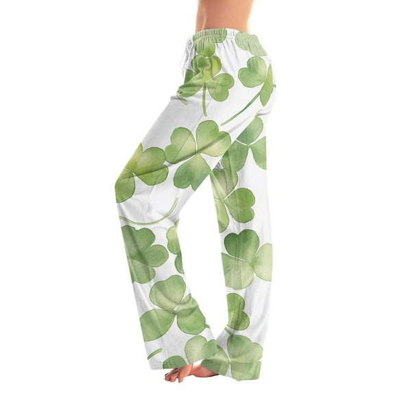Garbnen St. Patrick's Day Women's Pajama Pants Shamrock Women's Pants ...