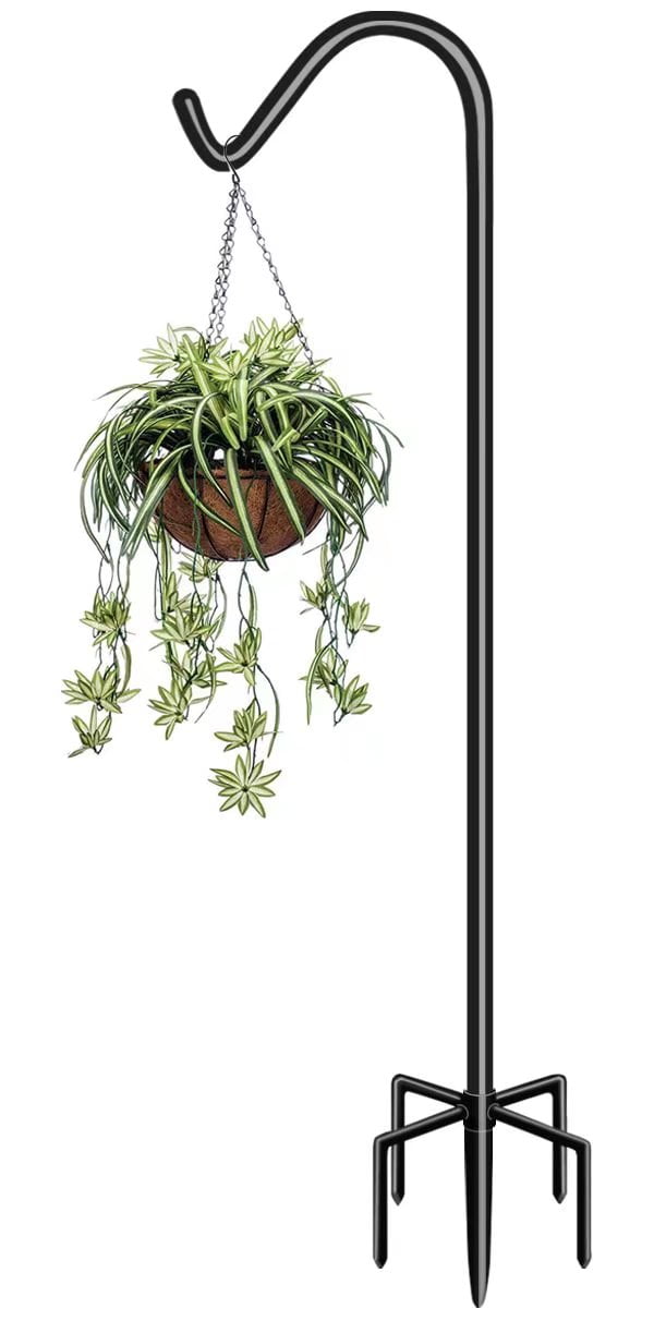 Garbuildman 92 inch Tall Adjustable Shepherd Hooks, Bird Feeder Stand ...