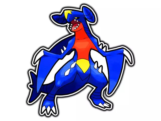 Garchomp Waterproof Sticker Phone Decal Water Bottle Stickers Car ...