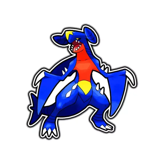 Garchomp Waterproof Sticker Phone Decal Water Bottle Stickers Car ...