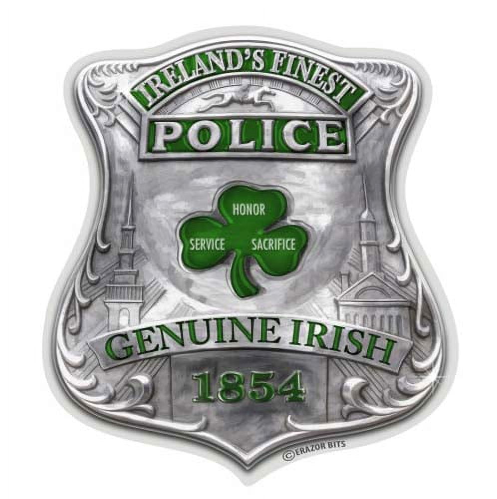 Garda Ireland's Finest Law Enforcement White vinyl Reflective Decal 4In ...