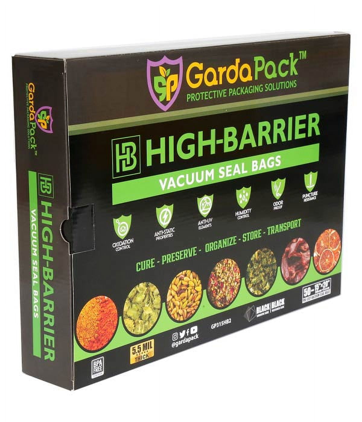 GardaPack 15″x20″ Black/Black High-Barrier Pro Vacuum Seal Bag 5.5 Mil - Walmart.com
