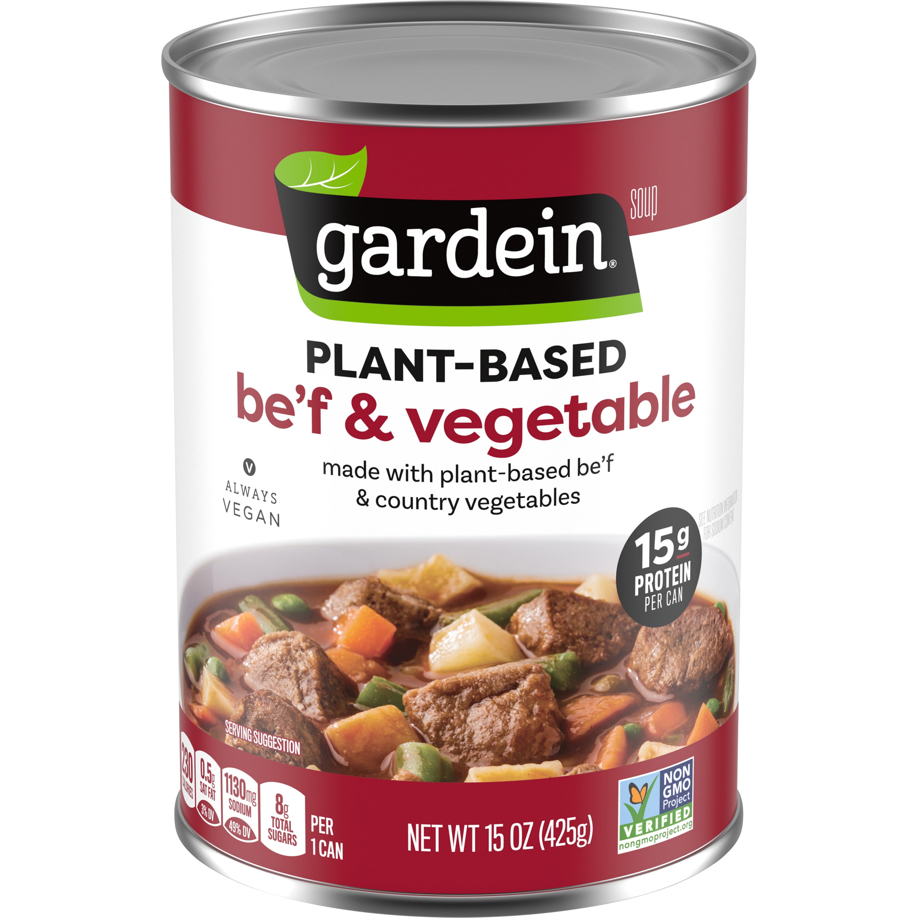 Gardein Plant-Based Be'f and Country Vegetable Soup, 15 oz. - Walmart.com