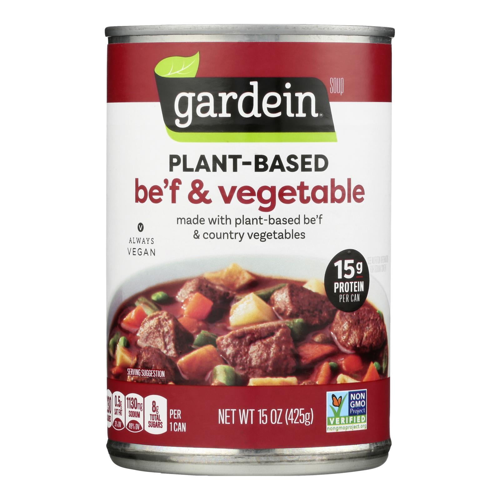 Gardein - Soup Beef & Veggie Plant-based - Case of 12-15 OZ - Walmart.com