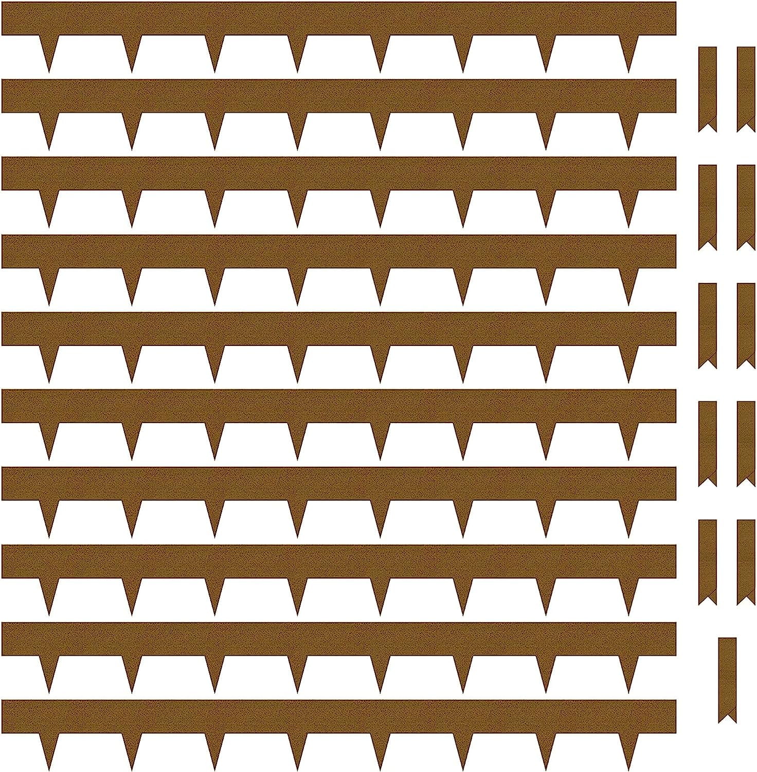 Garden 10-Pack Corten Steel Landscape Lawn Edging - 4.5in H Rust Patina ...