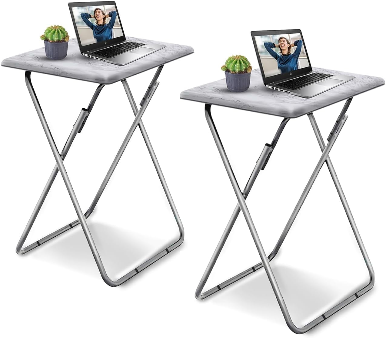 Garden 4 you Folding TV Tray Table,TV Dinner Table with Sturdy MDF Top ...
