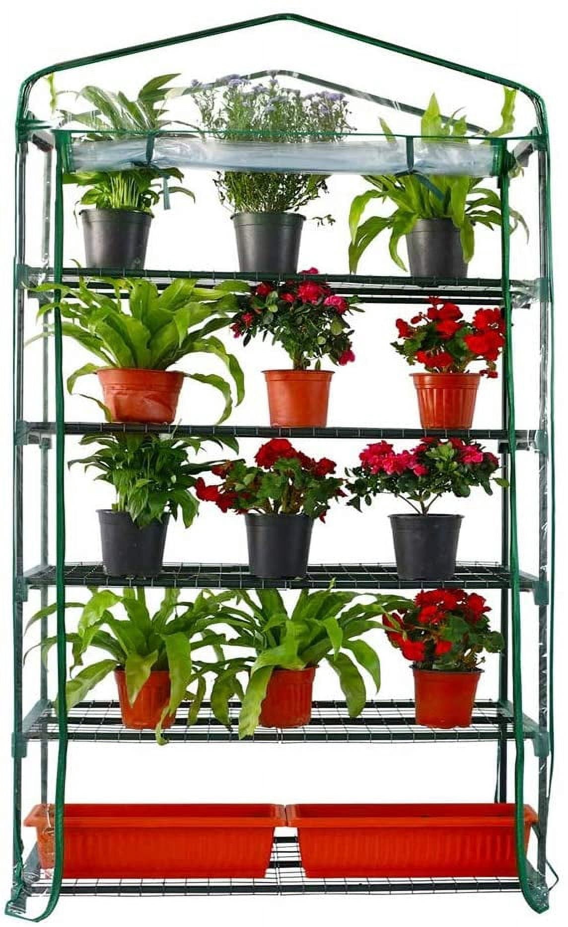 Garden 50% Extra Wide Mini Greenhouse 5 Tier Portable Plant Green House ...