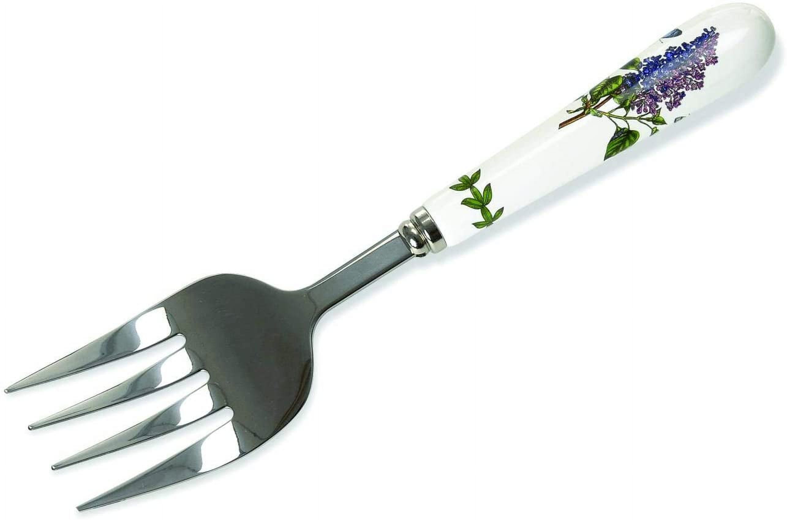 Garden 9" Pastry Fork - Assorted Floral Motifs, Stainless Steel with ...