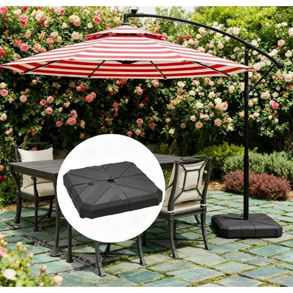 Garden Accessories Heavy Duty Outdoor Umbrella Stand Base,Square Patio ...