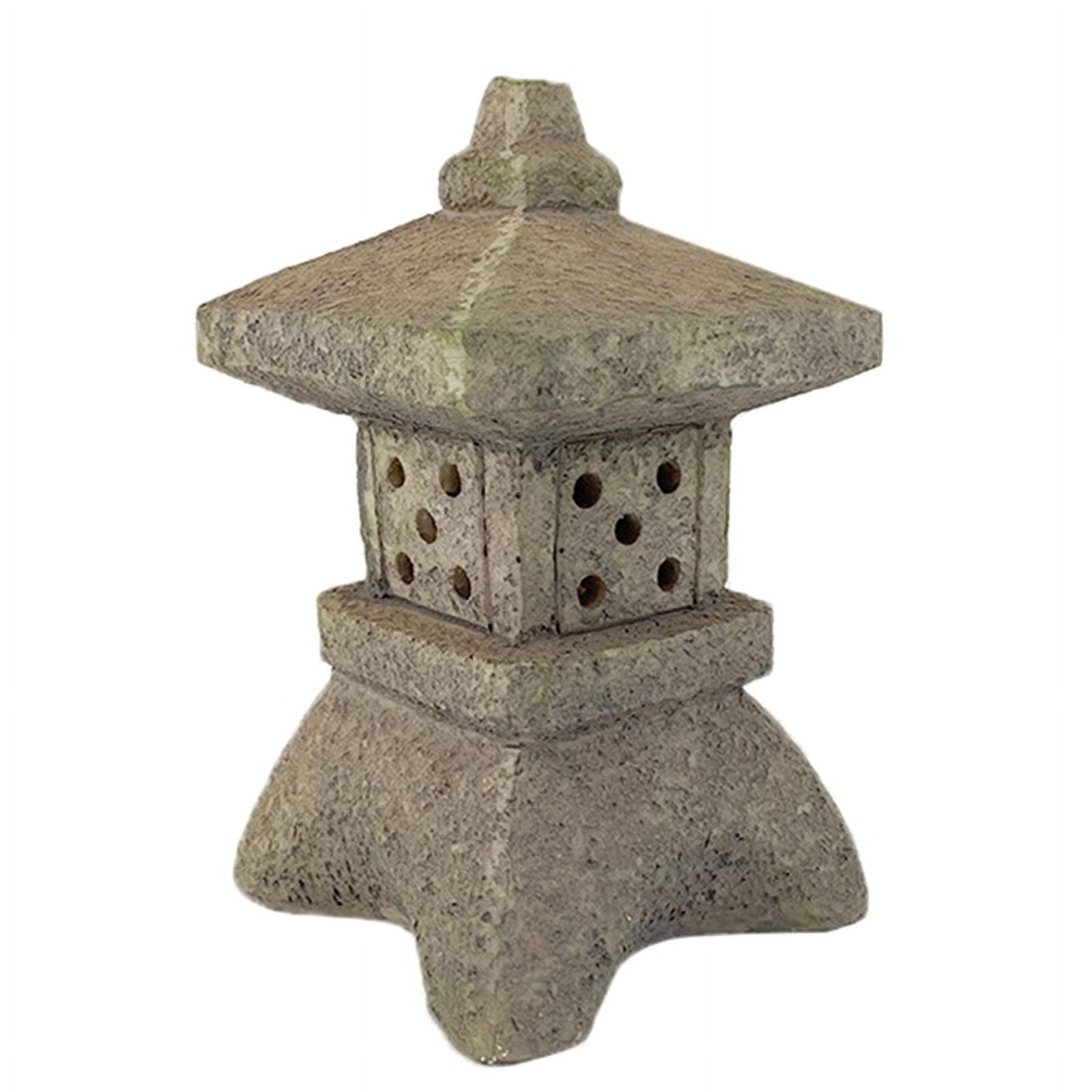 Garden Accessory Ornament Solar Powered Resin Pagoda Lantern Palace ...