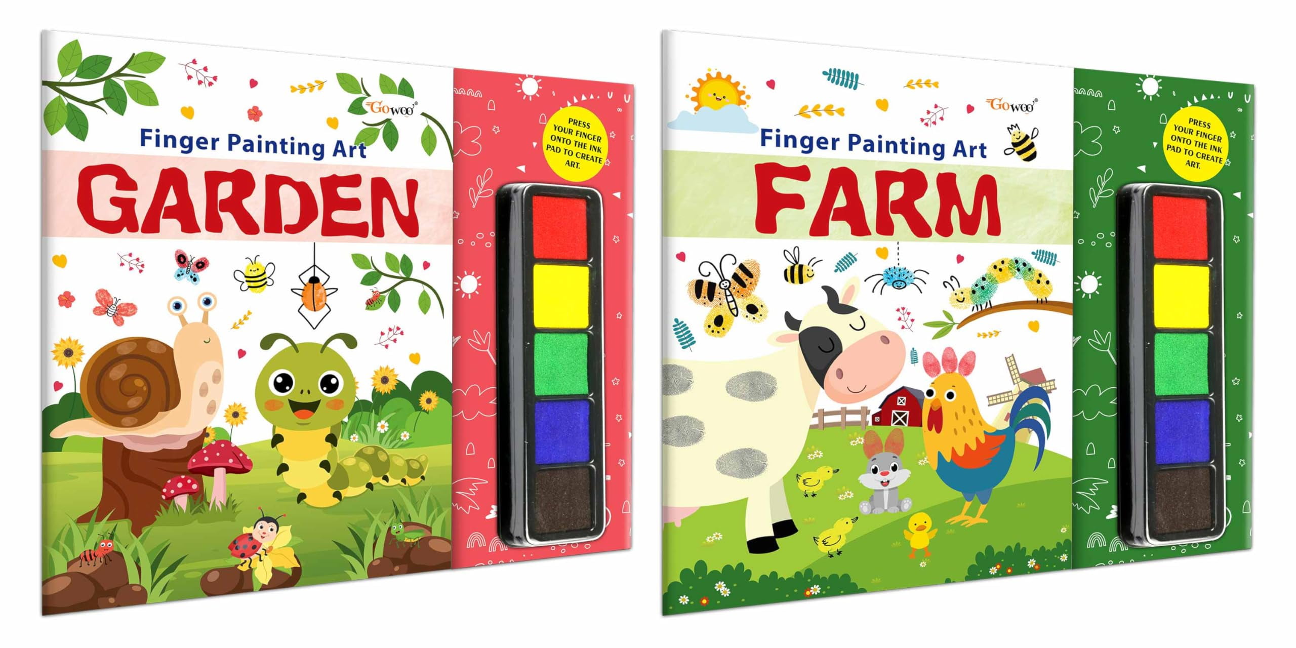 Garden And Farm - Fingerpainting And Colouring Art : Colouring Book For ...